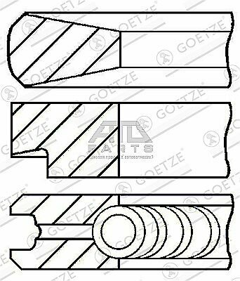 Комплект поршневых колец 08-244500-00 FIAT IVECO