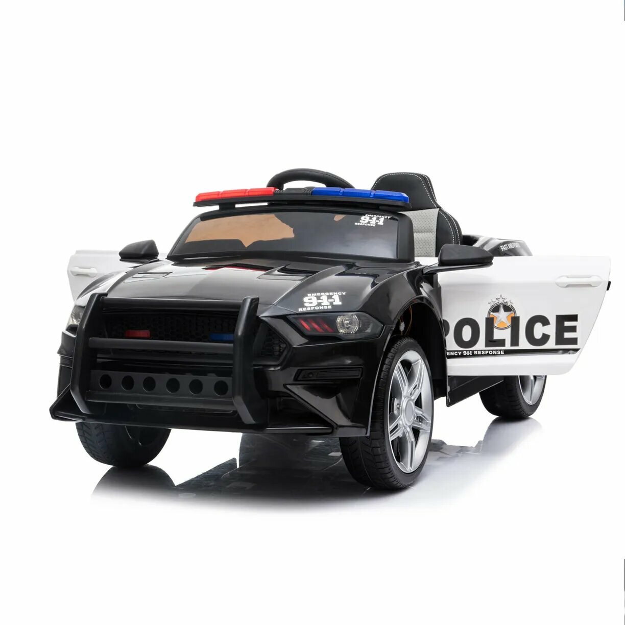 Электромобиль Tommy "POLICE-5", MP3-плеер, пульт ДУ, пластик, черно-белый, от 5 лет