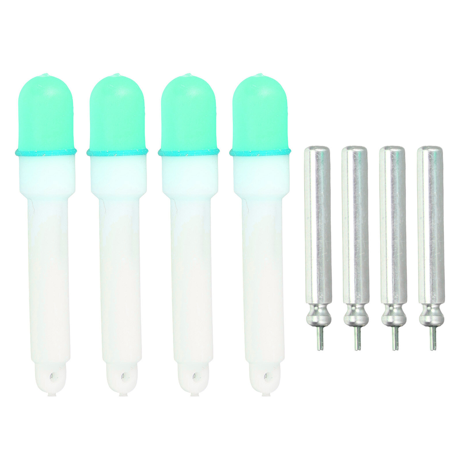 4pcs Fishing Glow Plects Высокая видимость ночная рыбалка с плавающей задним лампочками.