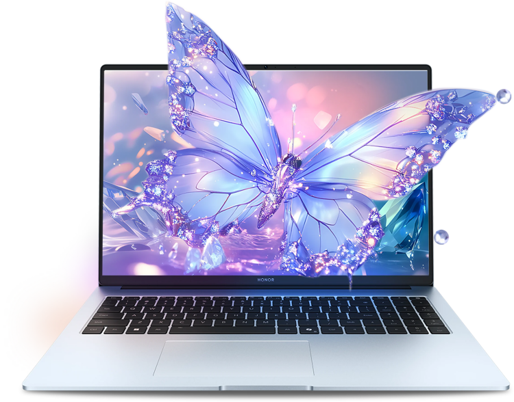 Ноутбук HONOR MagicBook X16 Plus Core i5 220H 2 ГГц, 16,1" 2.5K IPS, 32 ГБ, 1 ГБ, Iris Xe Graphics, W11, Голубой