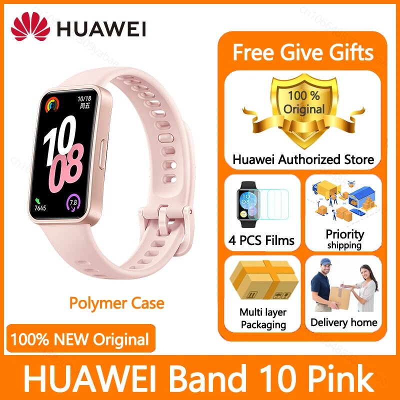 Huawei Band 10 Pink, Polymer case