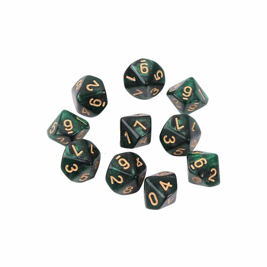 10 шт. 10-гранные D10 кубики для настольных игр и RPG, - 4