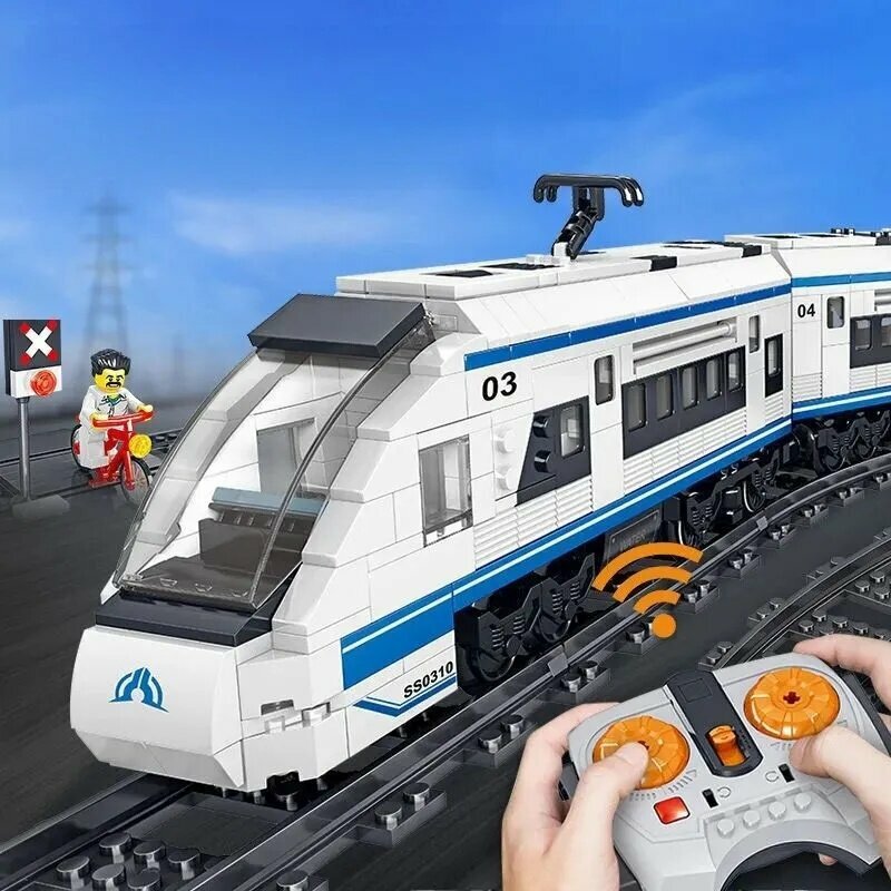 Конструктор City Электронный Поезд Игрушки На Пульте Управления, 941 Деталей, С Железной Дорогой