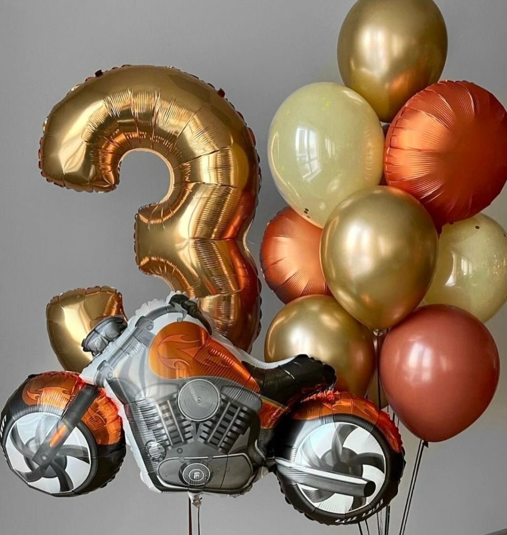 Набор шаров с гелием «Байк для именинника»