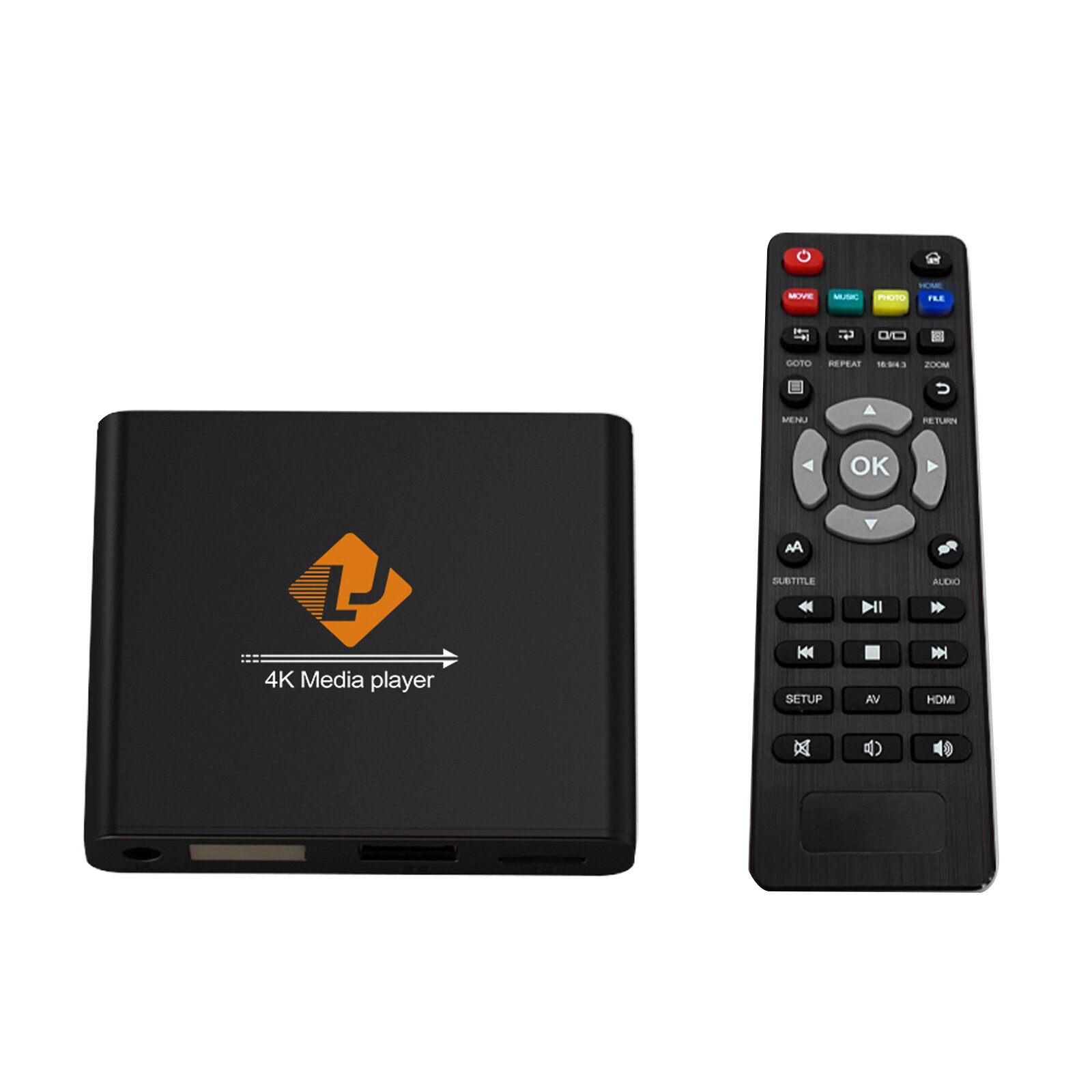 X8 4K Digital Media Player Mini TV Box Advertising Machine черный с пультом управления, воспроизведение с TF Card и U Disk, H.265/HEVC, циклическое воспроизведение, автоматическое воспроизведение, Android 6.0, Rockchip 3228A Quad core, Mali-400 GPU,