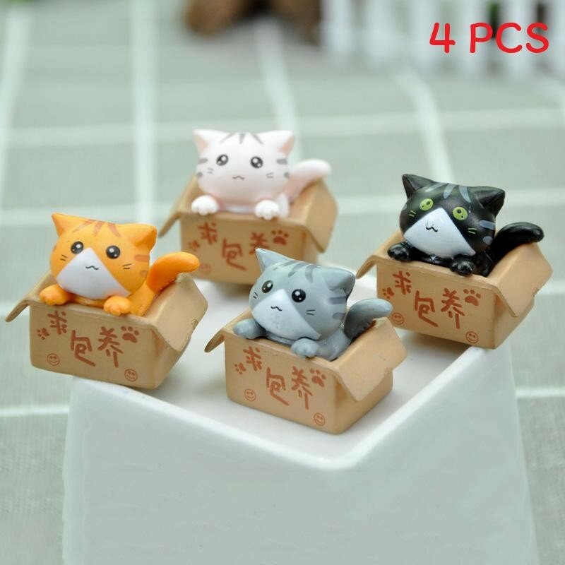 Фигурка cute cat blind box toy, миниатюрная, декор для дома, подарок для студентов
