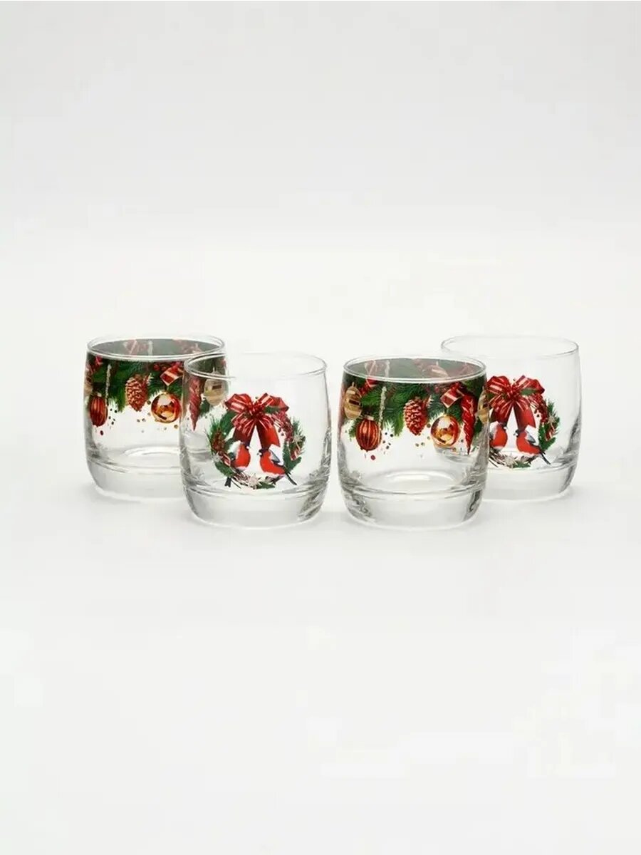 Стаканы «Новогодний», 310 мл, подарочный набор 4 шт.