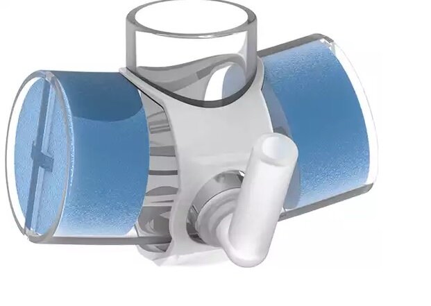 Тепловлагообменник (фильтр) трахеостомический ThermoTrach® с кислородным соединителем и силиконовым (038-41-250)