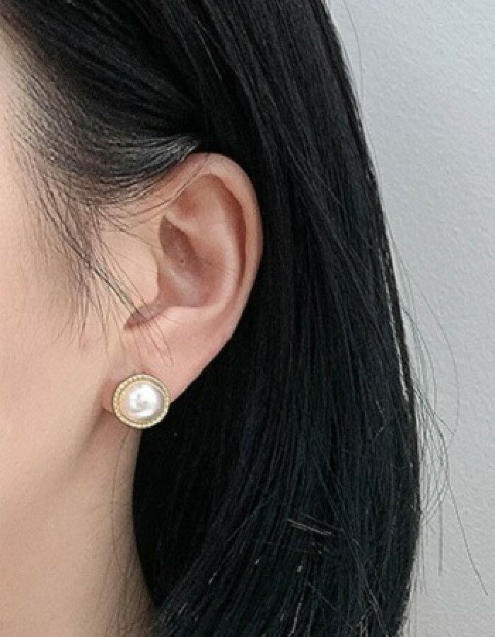 Серьги пусеты, жемчуг имитация