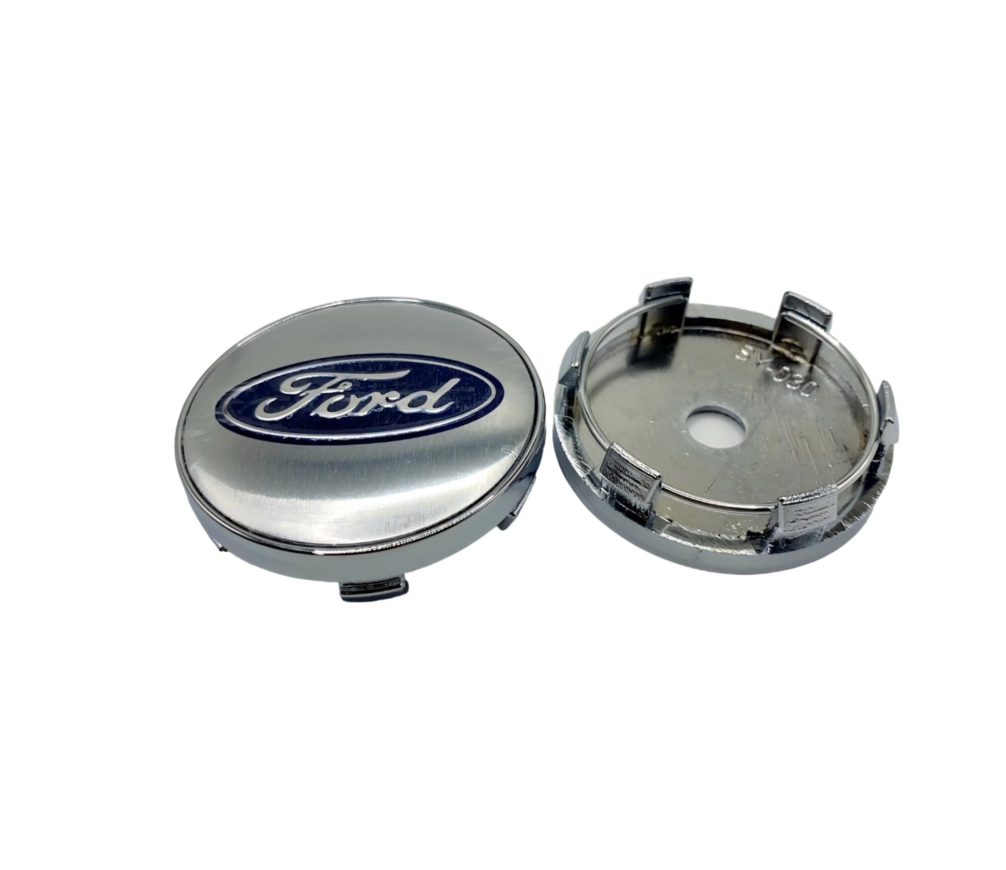 Центральный колпачок на диск (ступицу) Ford, 60мм, серебро, 1шт