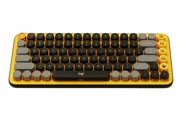 Беспроводная механическая клавиатура унисекс Logitech POP Keys, Officially Certified+Black Leather Mouse Pad
