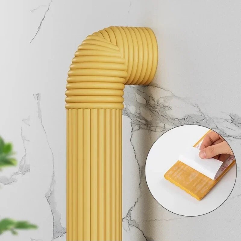 Декоративная заглушка для труб из полителена 2 метра 4PCS, Yellow