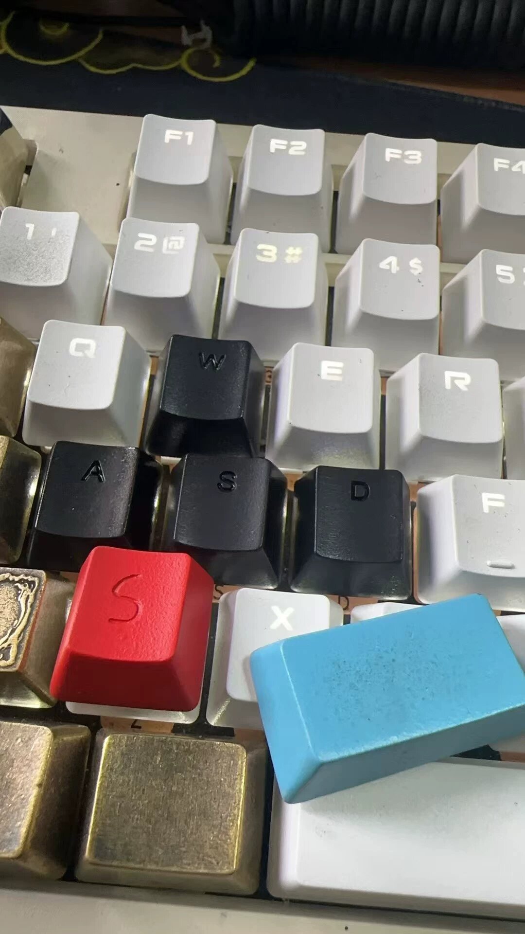 Металлические кейкапы из чистой меди, оригинальные OEM, высокопрофильные, с гальваническим покрытием, для механических