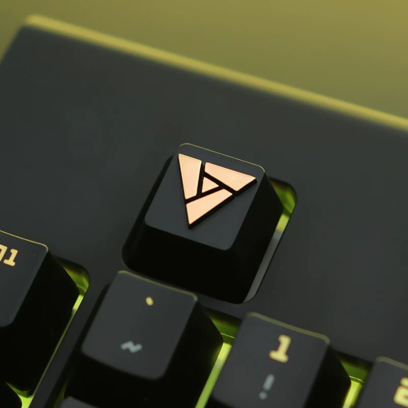 Клавиатурная накладка для DOTA2, механическая клавиатура, цинково-алюминиевый сплав, черный цвет, прочный металлический