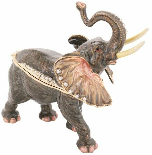 Шкатулка в стиле Фаберже Трубящий слон, сувенир