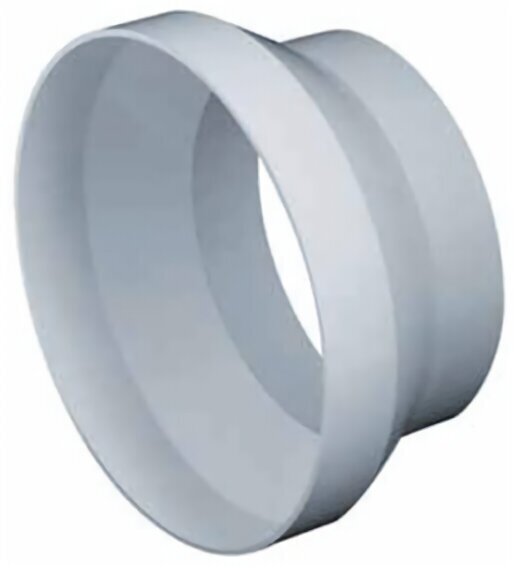 AWENTA соединитель 120/125 мм пластиковый белый для вентиляционных труб и воздуховодов