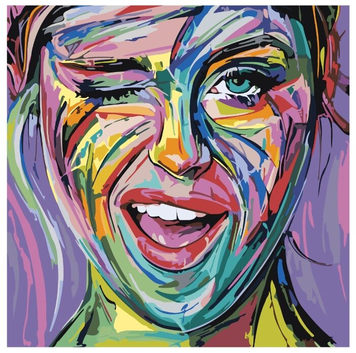 Синие глаза Раскраска картина по номерам на холсте