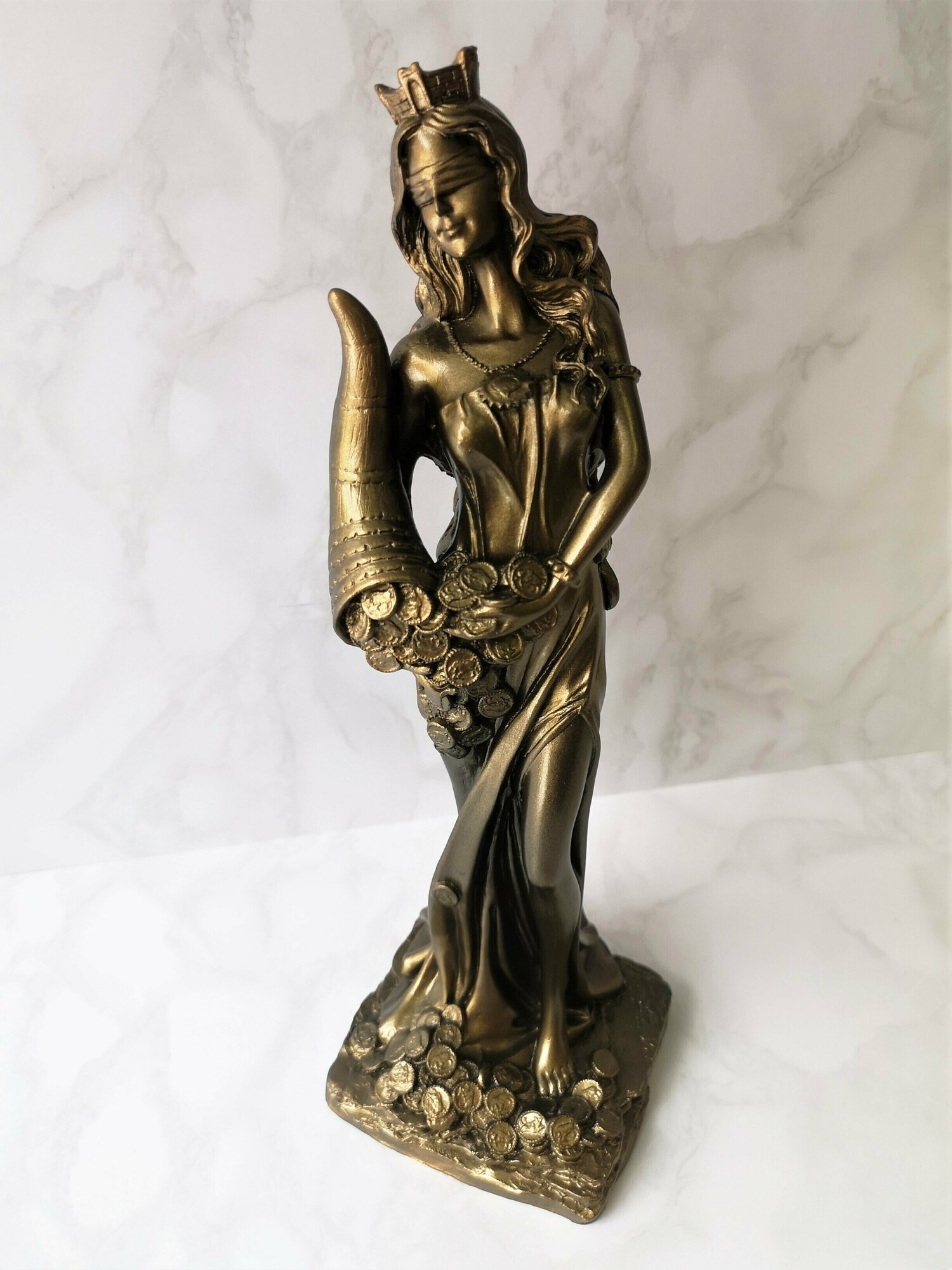 Статуэтка Фортуна богиня удачи 30 см. Цвет бронза. Гипс.