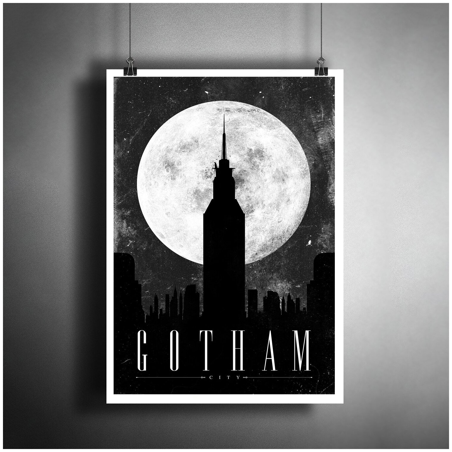 Постер плакат для интерьера "Фильм: Готэм. Gotham City"/ Декор дома, офиса, комнаты A3 (297 x 420 мм)