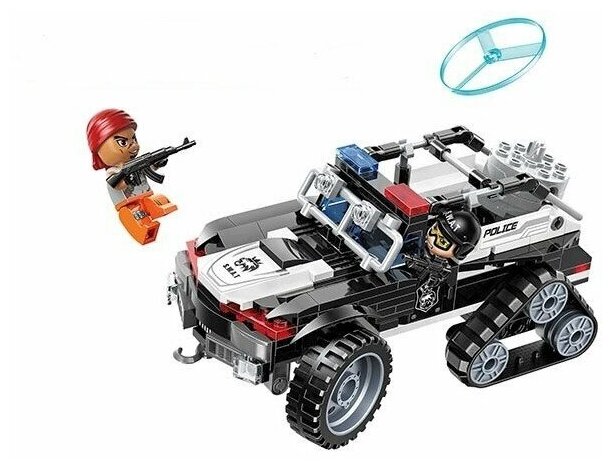 Конструктор пластиковый Qman 11012 Вооруженное нападение на джип, 237 деталей