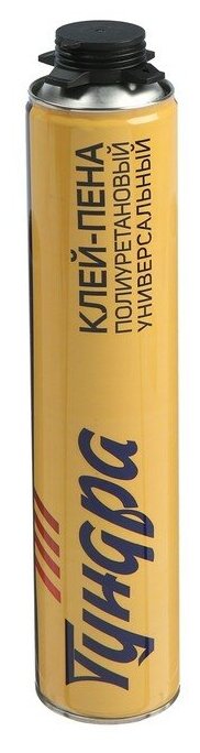 Клей-пена тундра, полиуретановый, универсальный, белый, 800 мл