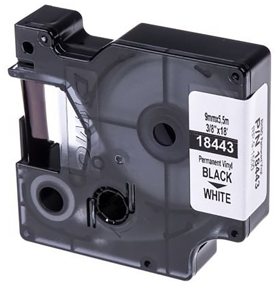 Лента Dymo S0718580/18443 (ширина 9 мм, черный на белом) (1 шт)