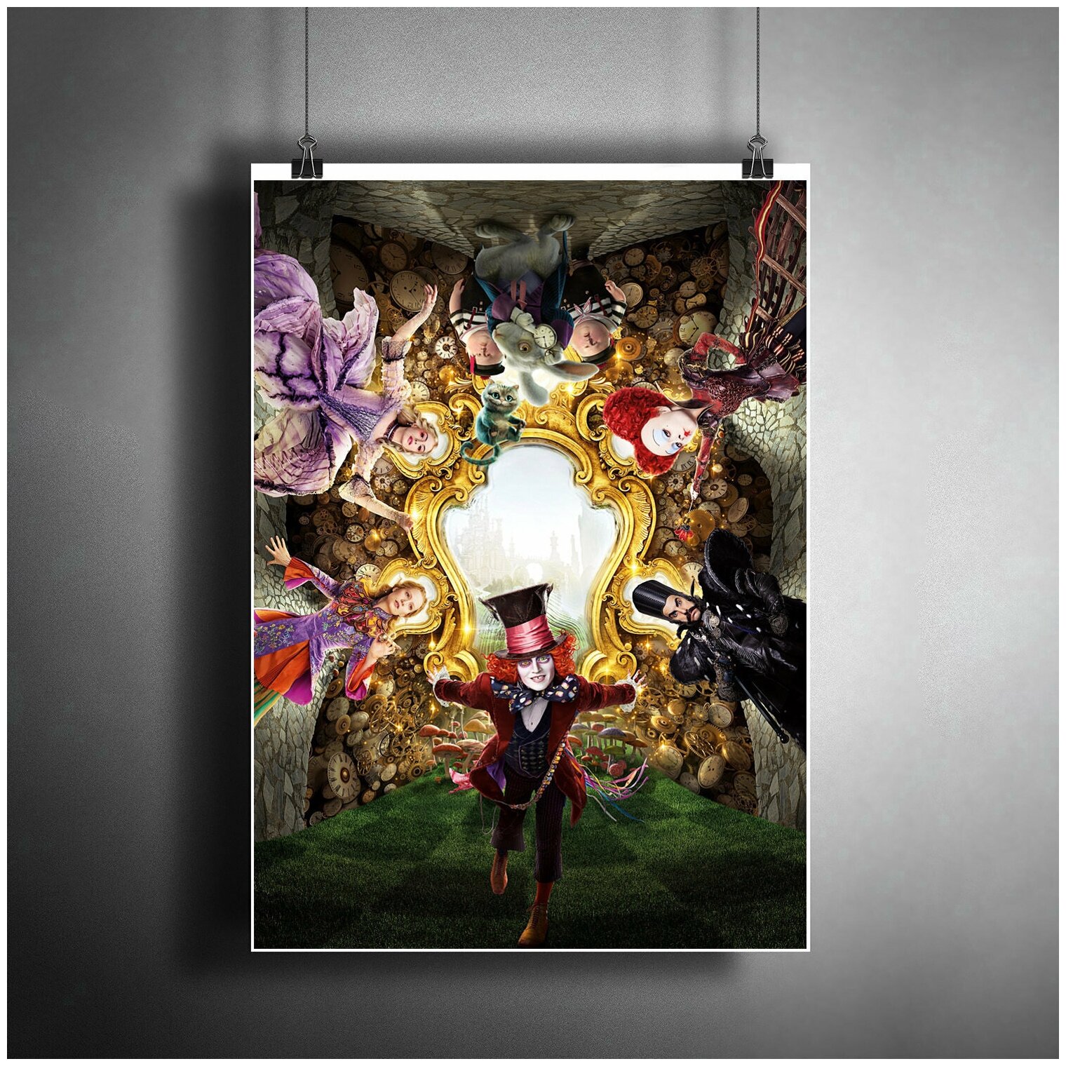 Постер плакат для интерьера "Фильм: Алиса в стране чудес. Alice in Wonderland. Джонни Депп" / Декор дома, офиса, комнаты, квартиры A3 (297 x 420 мм)