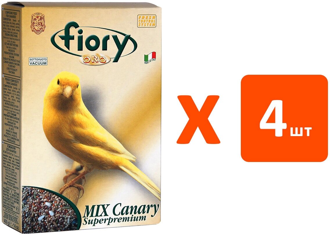 FIORY ORO MIX CANARY - Фиори корм для канареек (400 гр х 4 шт)