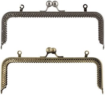 Gamma FER-03 Застежка для сумки фермуар 21x7.5 см №01 под серебро, металлизированная 1шт