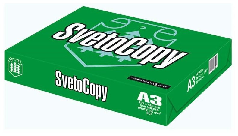 Бумага офисная Svetocopy Classic А3/80г/м²/белый, 1х500листов
