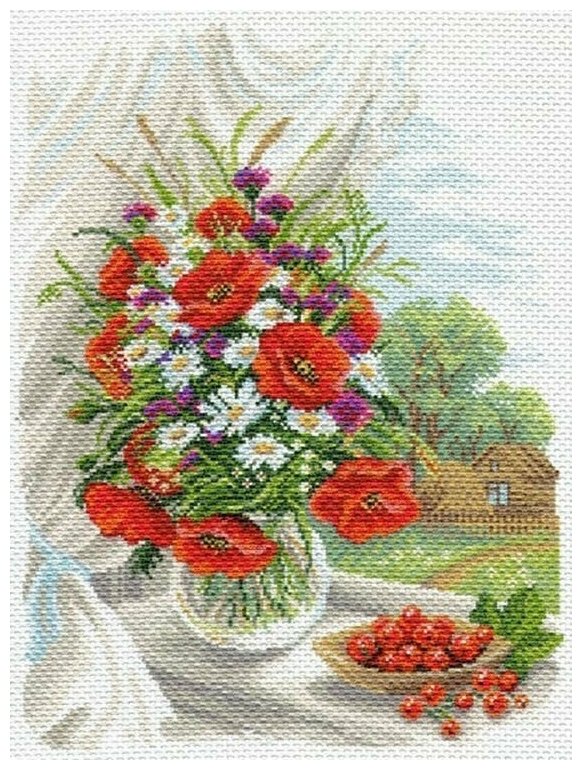 Рисунок на ткани Матренин Посад "Полевые цветы", 37x49 см