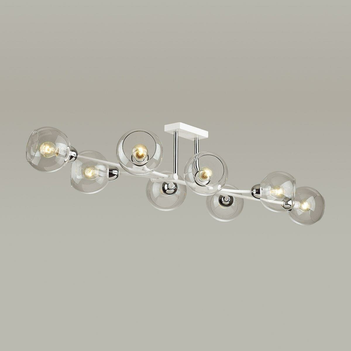 Люстра Lumion Moderni Alana 4517/8C, LED, 8 ламп, белый/хром