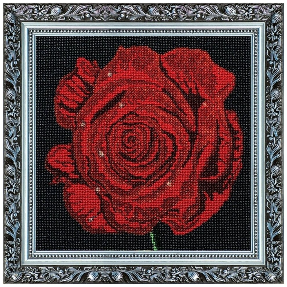 Набор для вышивания AbrisArt #AB-098 Роза, Вышивка бисером, 30 x 30 см