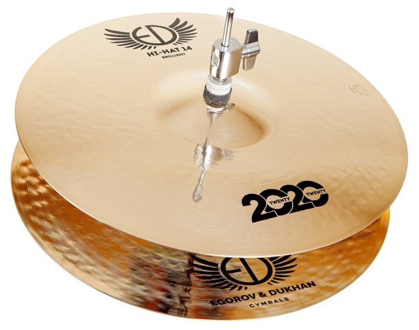 Две тарелки 14", ED Cymbals ED2020HH14BR 2020 Brilliant Hi-Hat