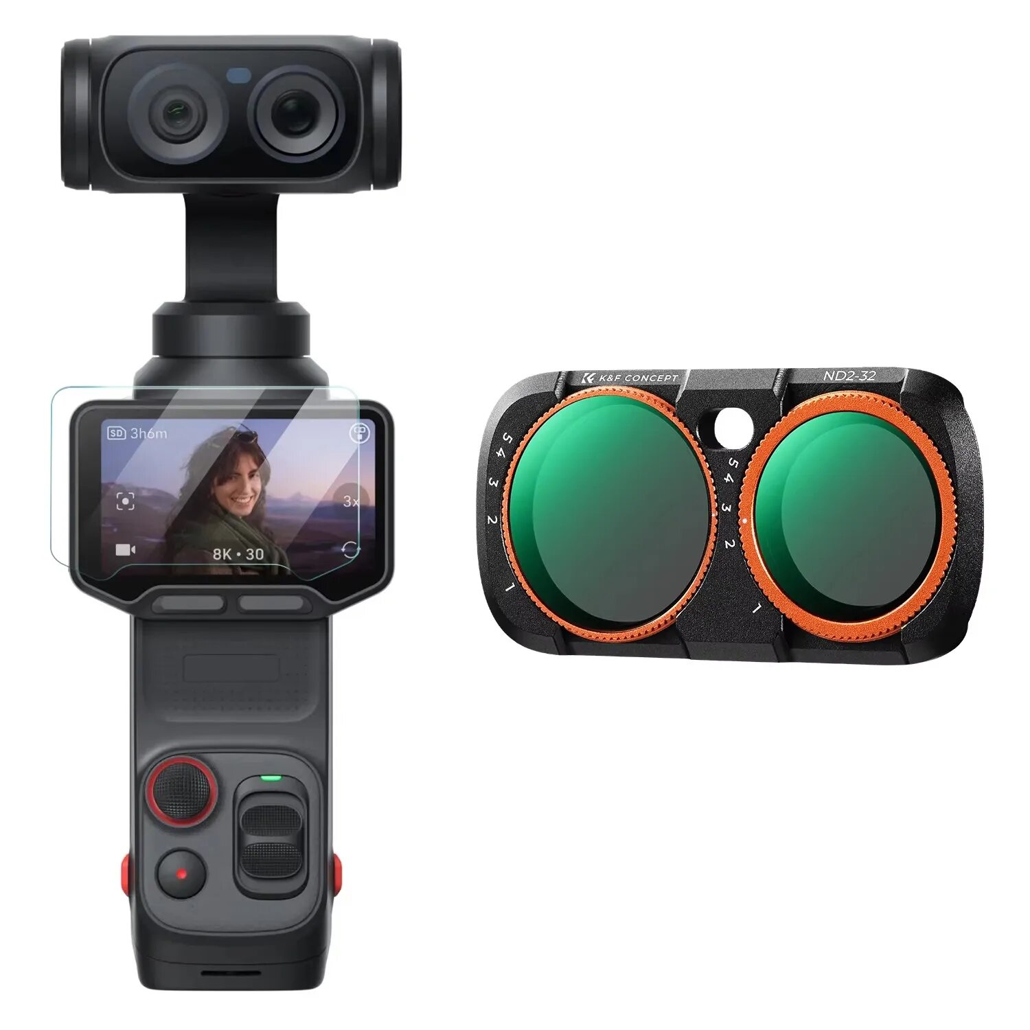 K&F CONCEPT набор ультрамагнитных фильтров для Insta360 Luna ND2-32