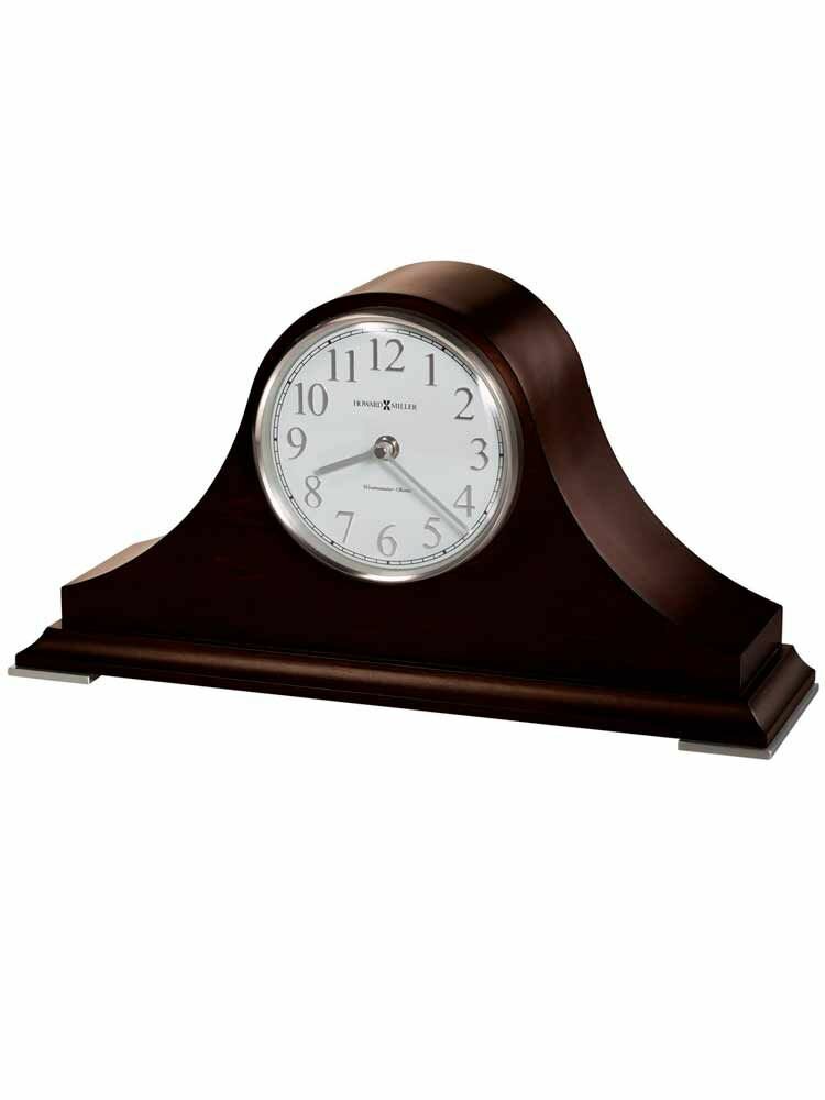 Деревянные часы настольные с боем и мелодией, каминные интерьерные