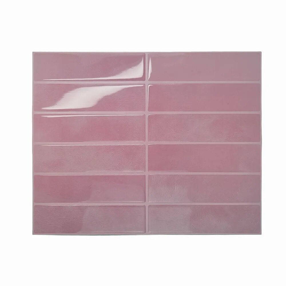 Розовая глянцевая стеновая панель из полиуретана 229х290 мм, 5 шт. для гостиной и бара