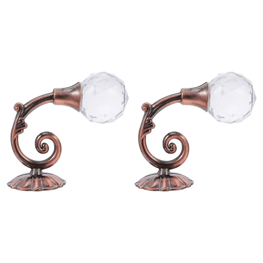 Оформление интерьера: крючья для штор из цинкового материала с кристаллическим покрытием, цвет старый бордо