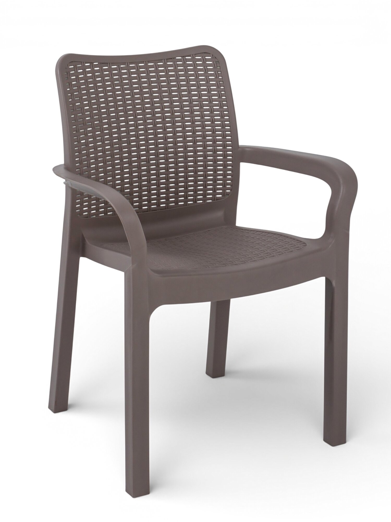 Стул садовый Rattan, 50.6×58×83.3 см, пластиковый, цвет французский платан