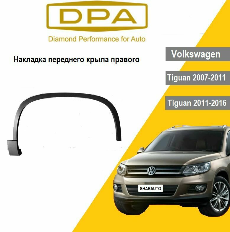 Накладка переднего крыла правого DPA (Diamond) 88541796402 для VW TIGUAN (2007-2011)