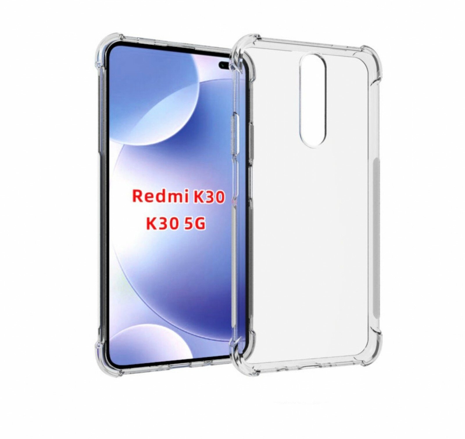 Чехол-бампер MyPads Tocco для Xiaomi Redmi K30 / Poco X2 с усиленной защитой углов прозрачный