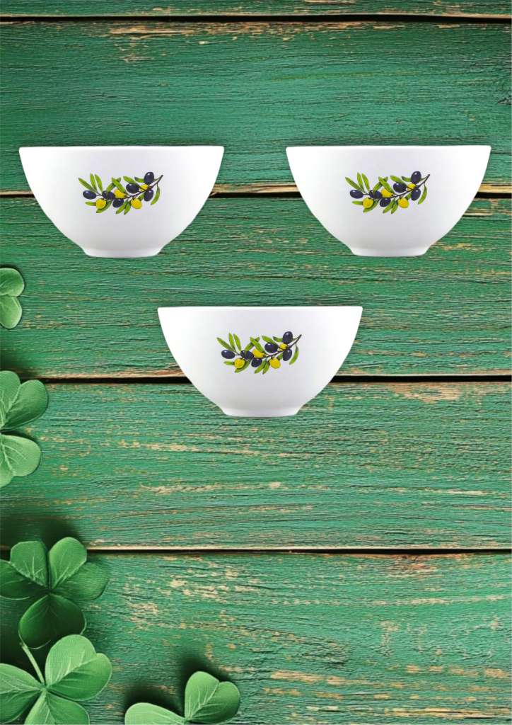 Пиала фарфор 550 мл Оливки 3 штуки Дулевский фарфор