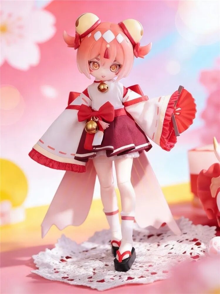 Реконструкция видения 1/12 BJD Doll Красный пластик кукла-модель в национальном костюме