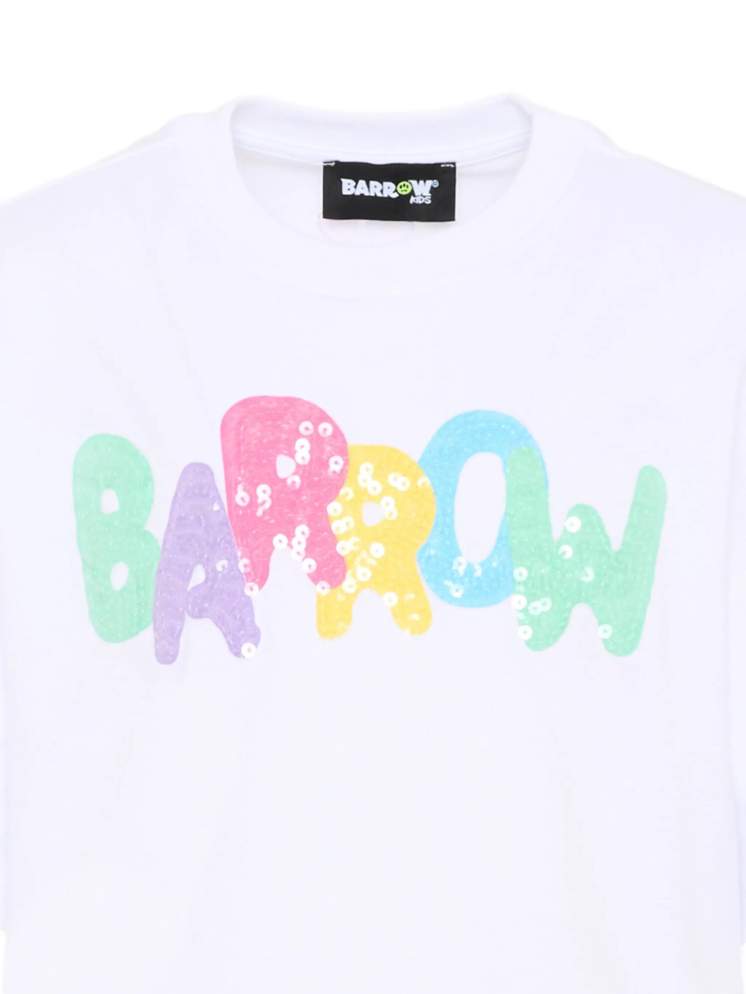 Футболка BARROW Sequin t-shirt, размер 6 лет, бежевый/белый — фото 1