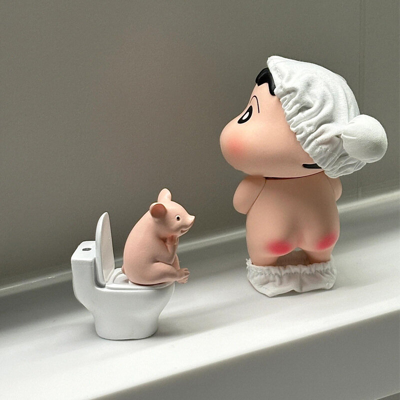 【Декор для туалета】Милый сувенир в виде поросенка для украшения рабочего стола, реплика спящего Пупу.