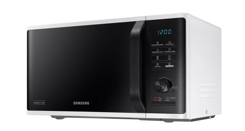 Микроволновая печь 23L GRILL MG23K3515AW/BW белый SAMSUNG