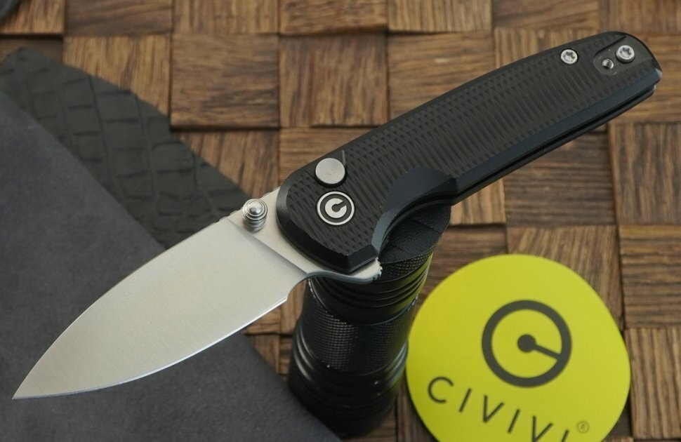 Складной нож Civivi Mini Shakan, сталь Nitro-V, S, рукоять черный алюминий