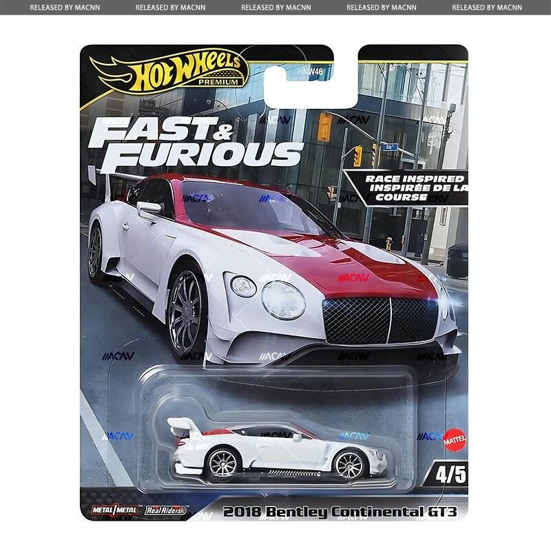 Hot Wheels X форсаж 1:64 коллекционная модель машинки(H4-Бентли GT3)