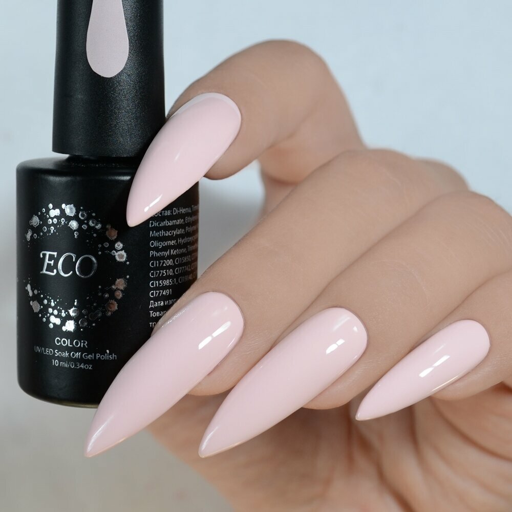 Гель-лак ECO Professional №15 "Розовый абрикос", глянцевый, трехфазный, UV/LED сушка