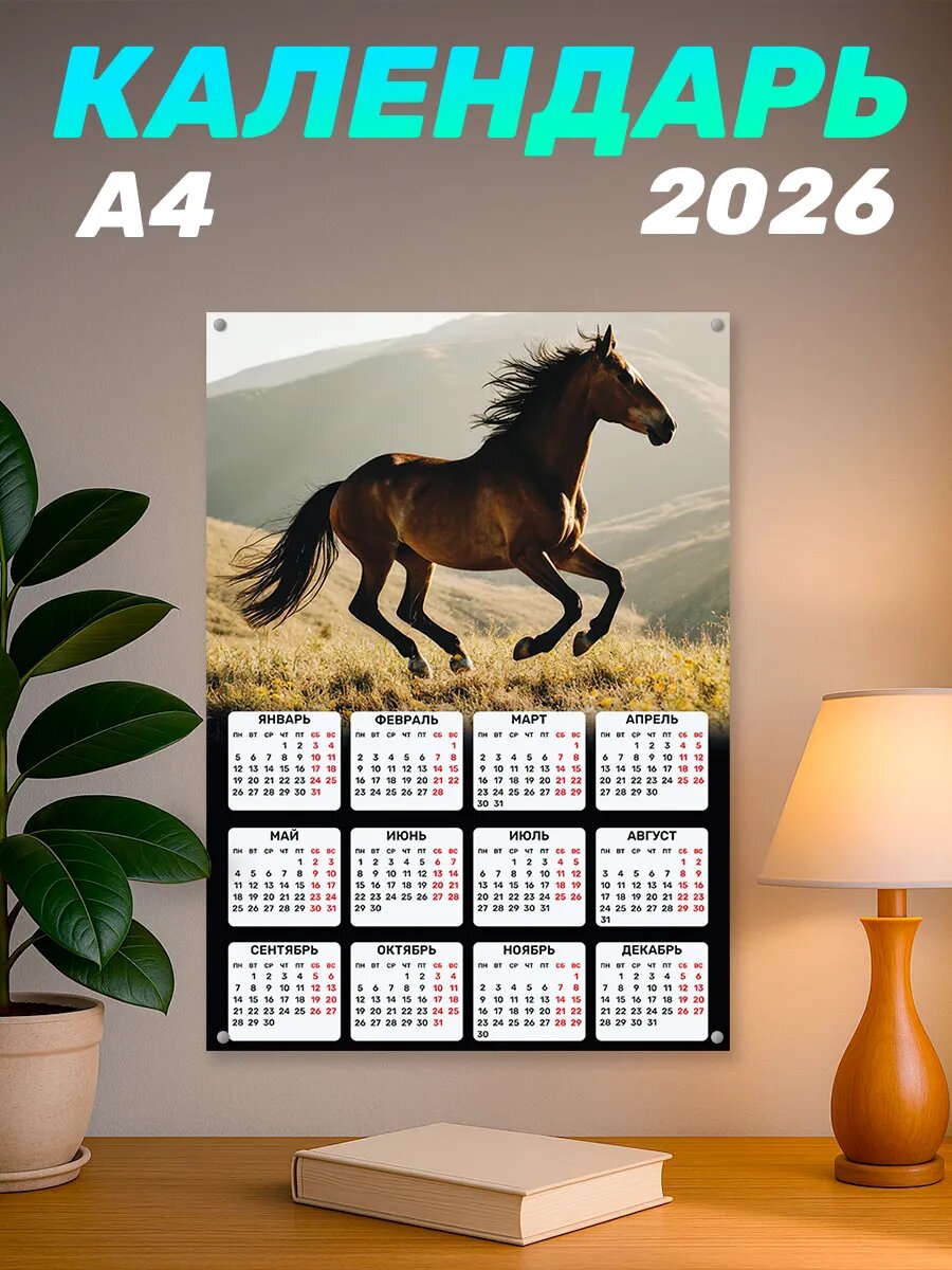 Календарь 2026 настенный Символ года 2026 Лошадь